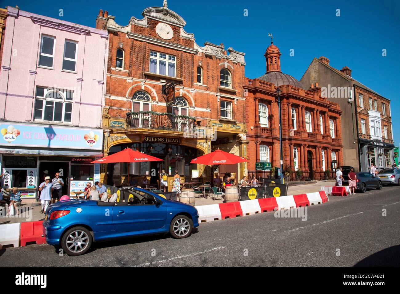 Ramsgate, Kent, England, UK. 2020. Old buildings on Ramsgate waterfront ...