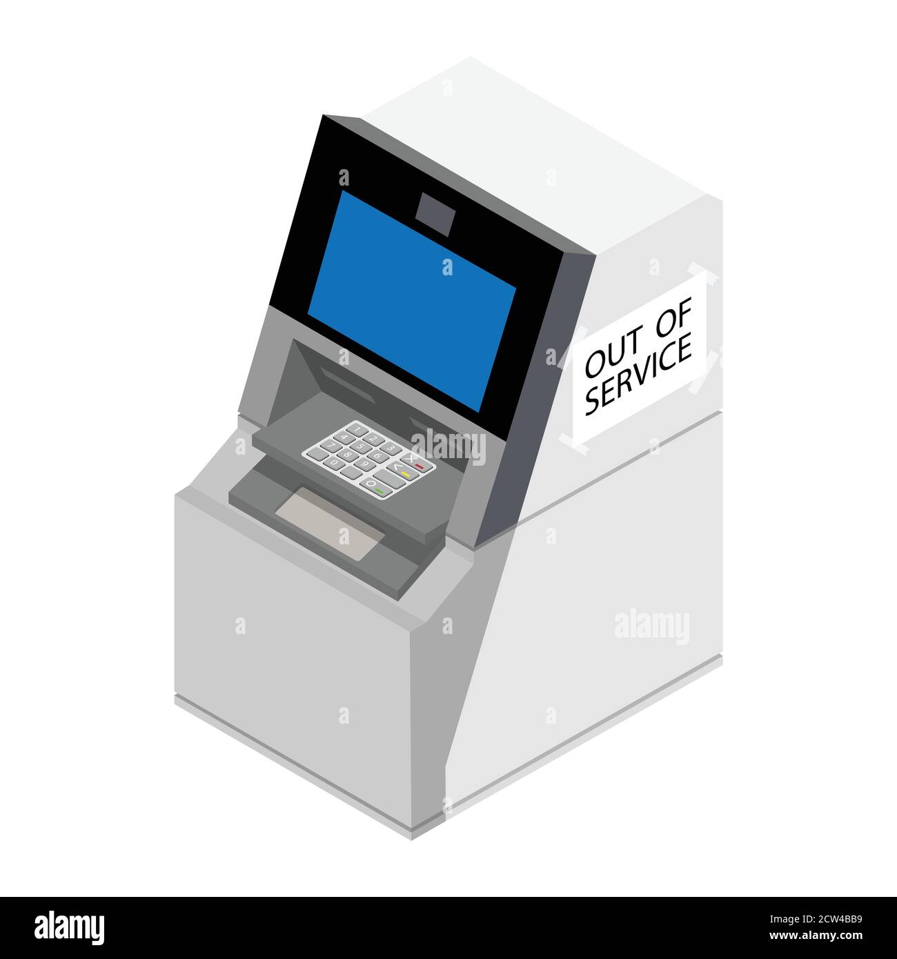 Out of order cashpoint Stock Vector Images - Alamy