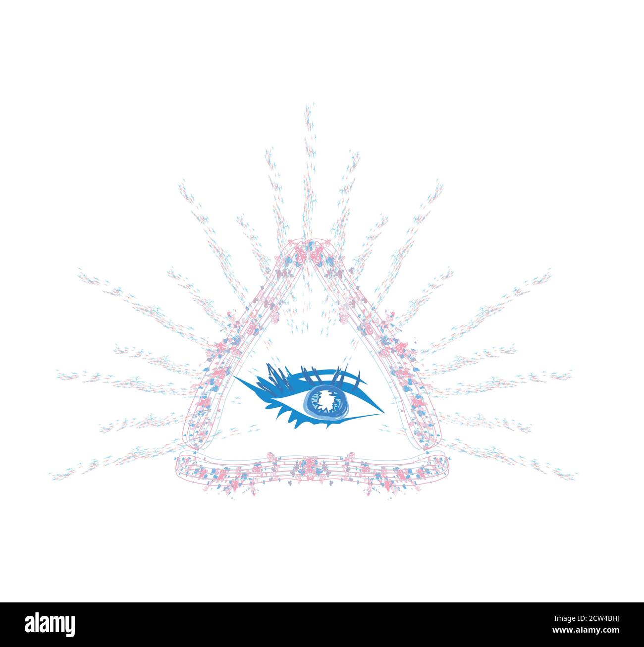 All seeing eye inside triangle pyramid Stock Vector Image & Art - Alamy