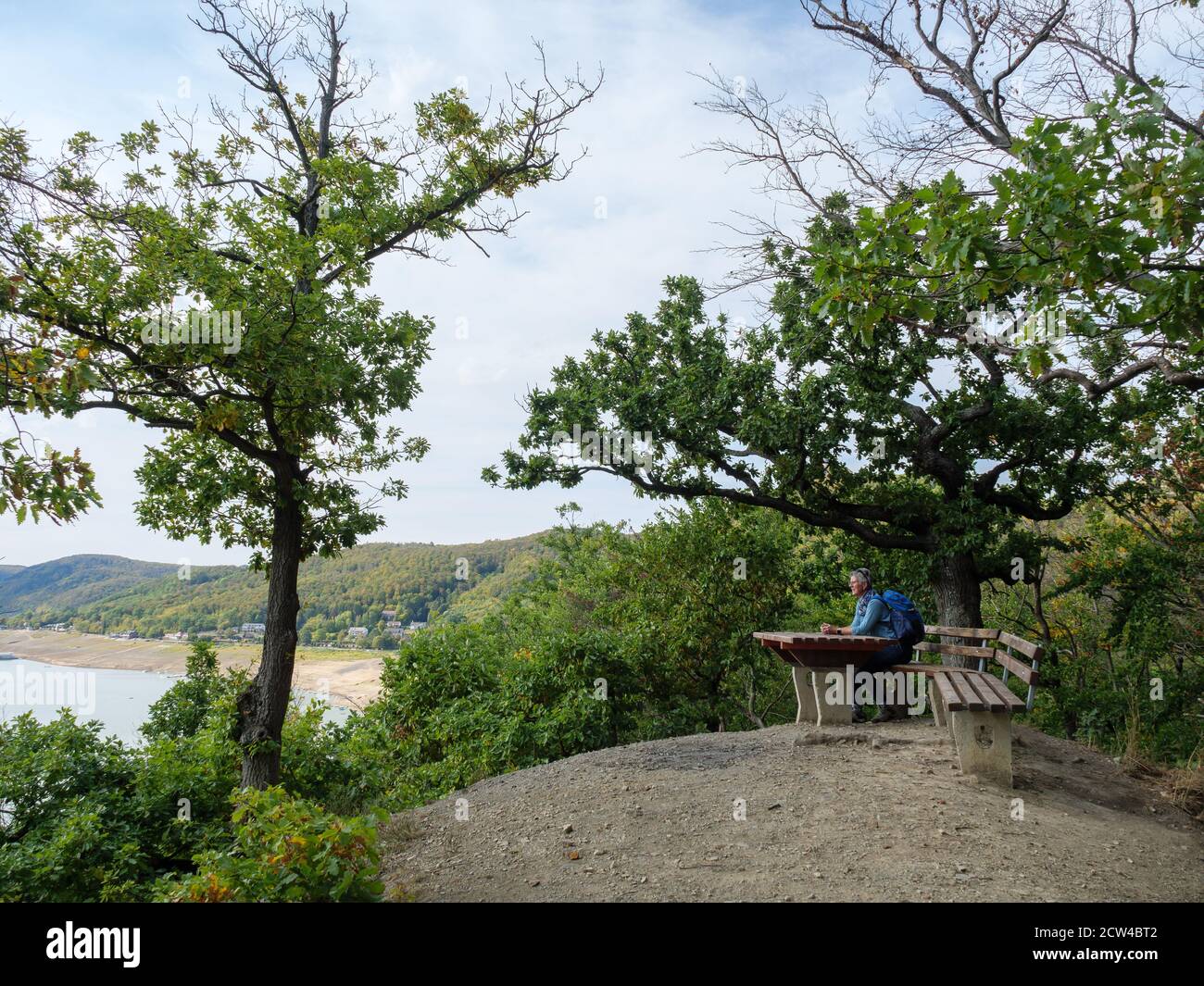 the edersee and the city of waldeck Stock Photo - Alamy