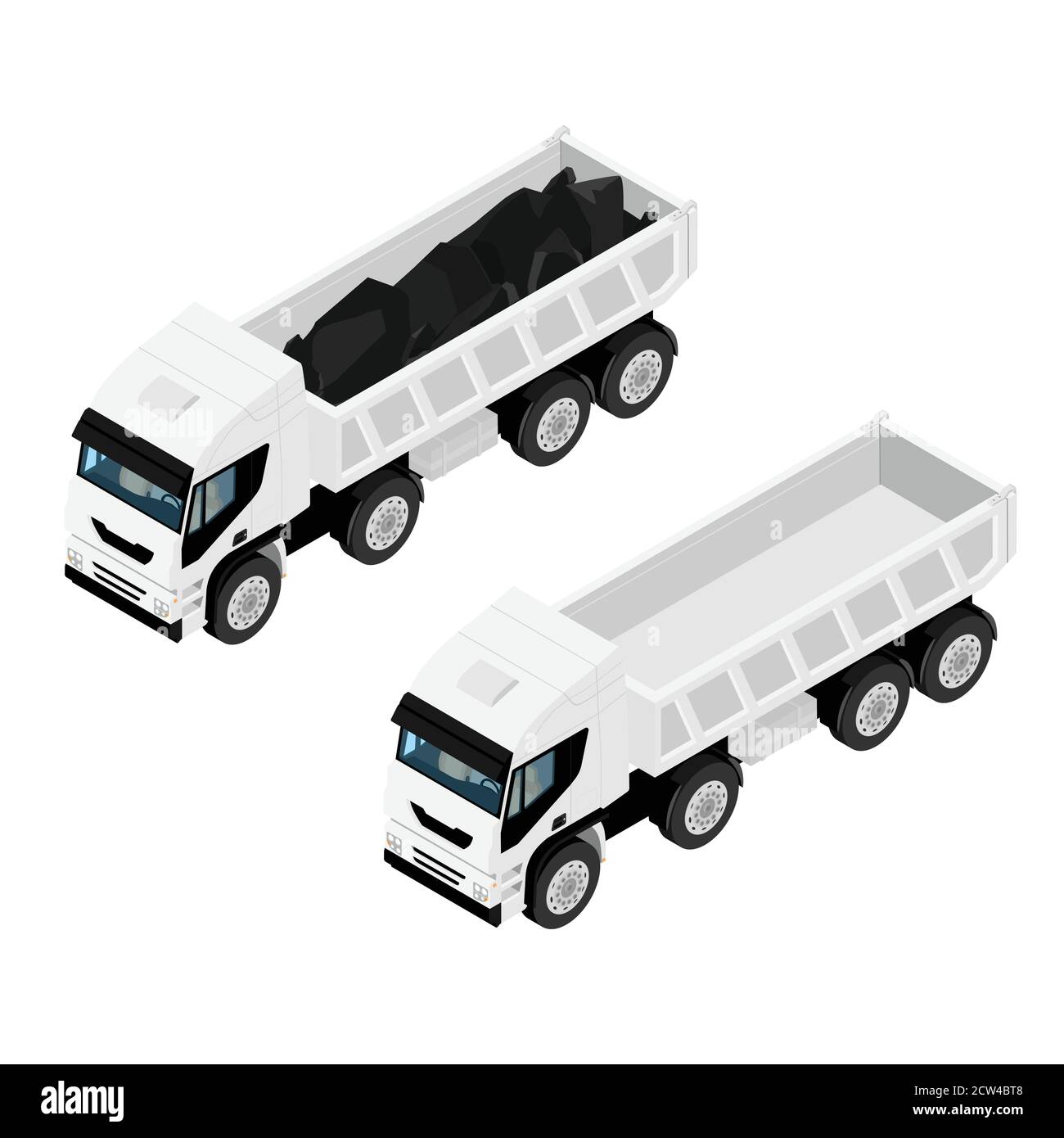 Truck full view Stock Vector Images - Alamy