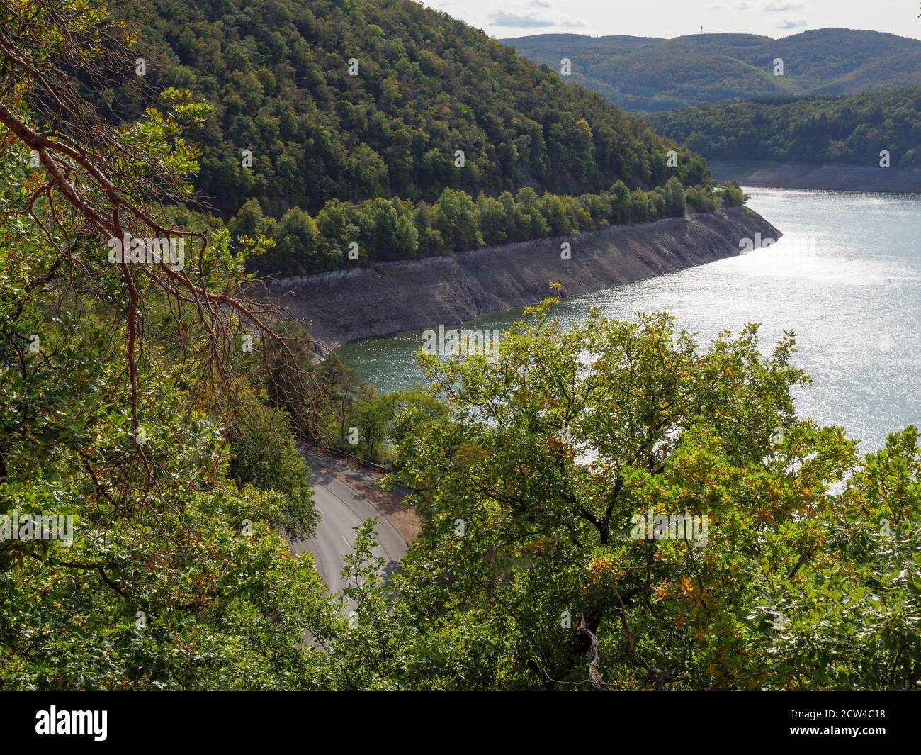 the edersee and the city of waldeck Stock Photo - Alamy