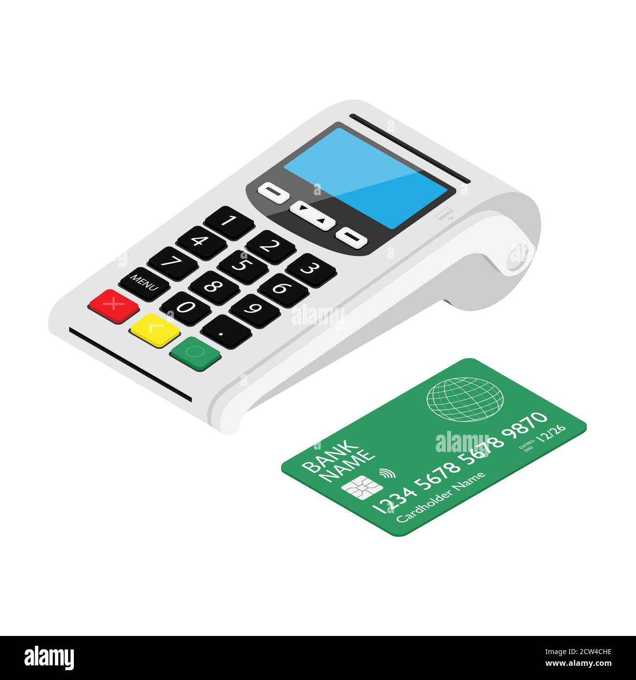New smart POS terminal payment machine with bank credit card isolated ...