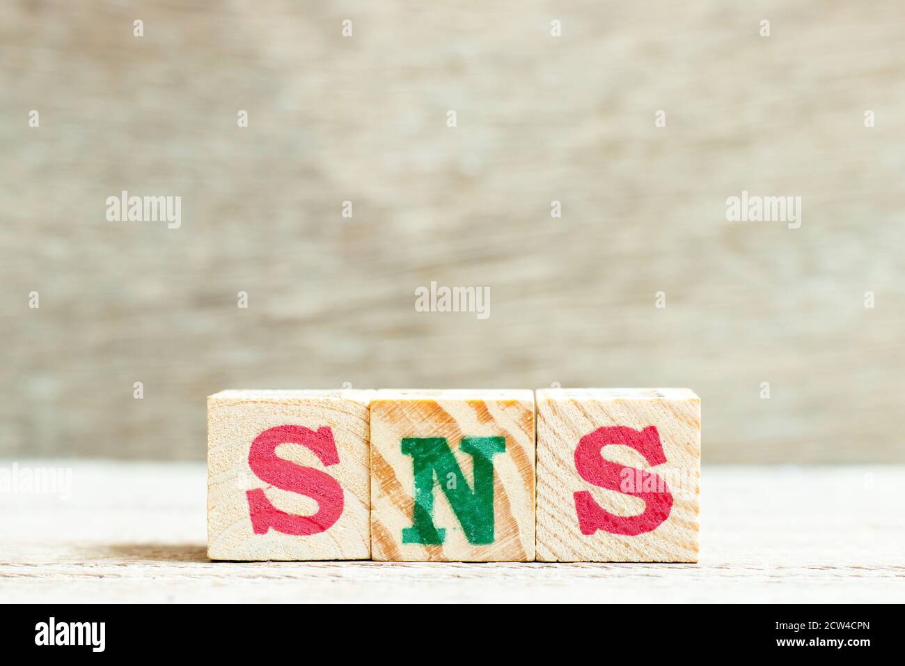 Alphabet letter in word SNS (abbreviation of Social Networking Site or ...