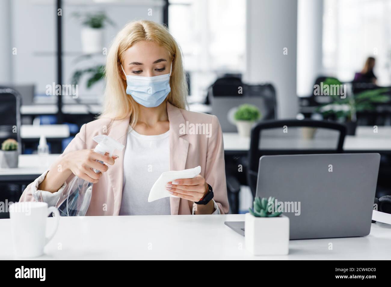 Hygiene in workplace hi-res stock photography and images - Alamy