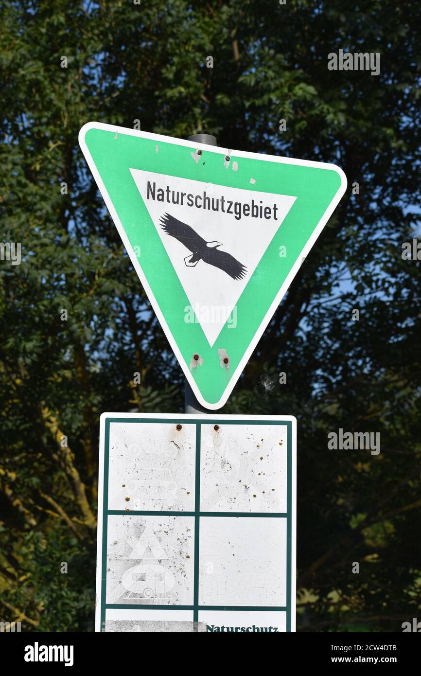 NAture reserve sign Stock Photo - Alamy
