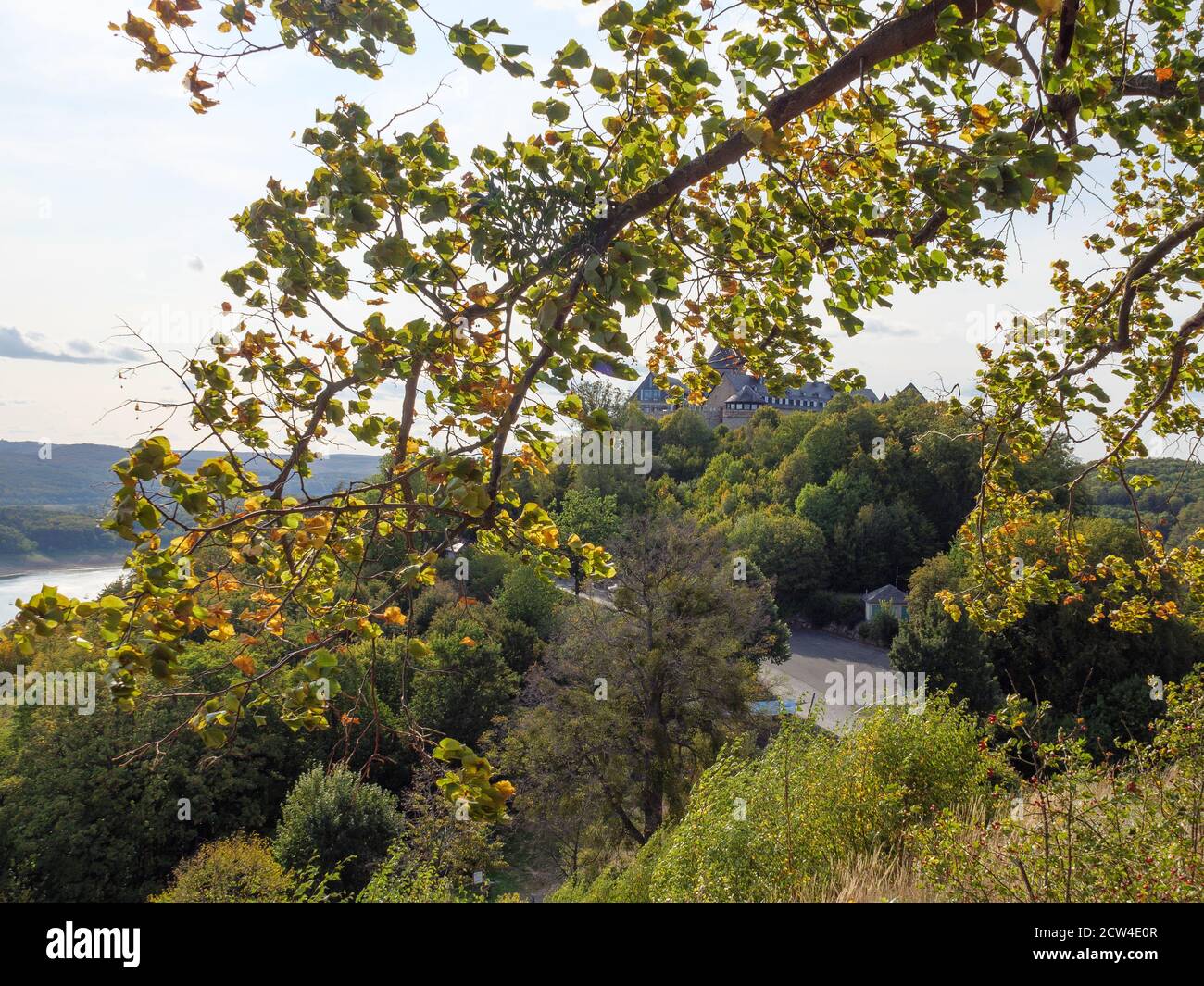 the edersee and the city of waldeck Stock Photo - Alamy