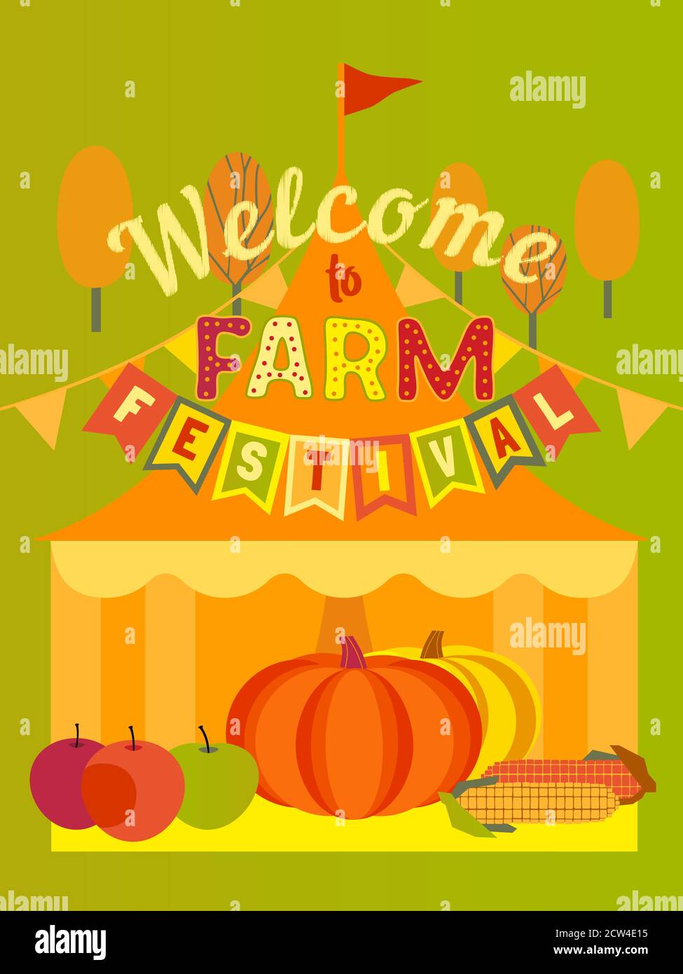 Welcome banner harvest festival Stock Vector Images - Alamy
