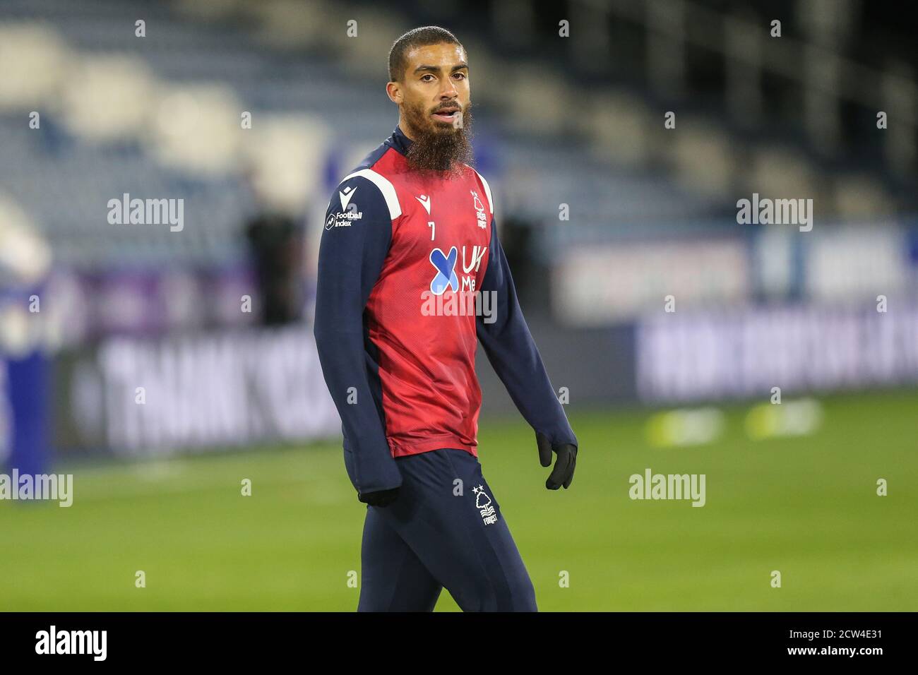 Lewis Grabban (7) of Nottingham Forest during the warm up Stock Photo ...