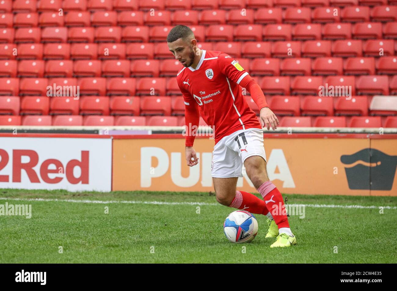 Conor Chaplin (11) of Barnsley in action during the game Stock Photo ...