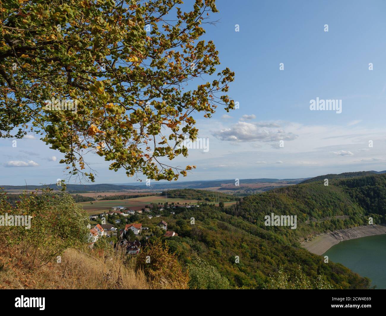 the edersee and the city of waldeck Stock Photo - Alamy