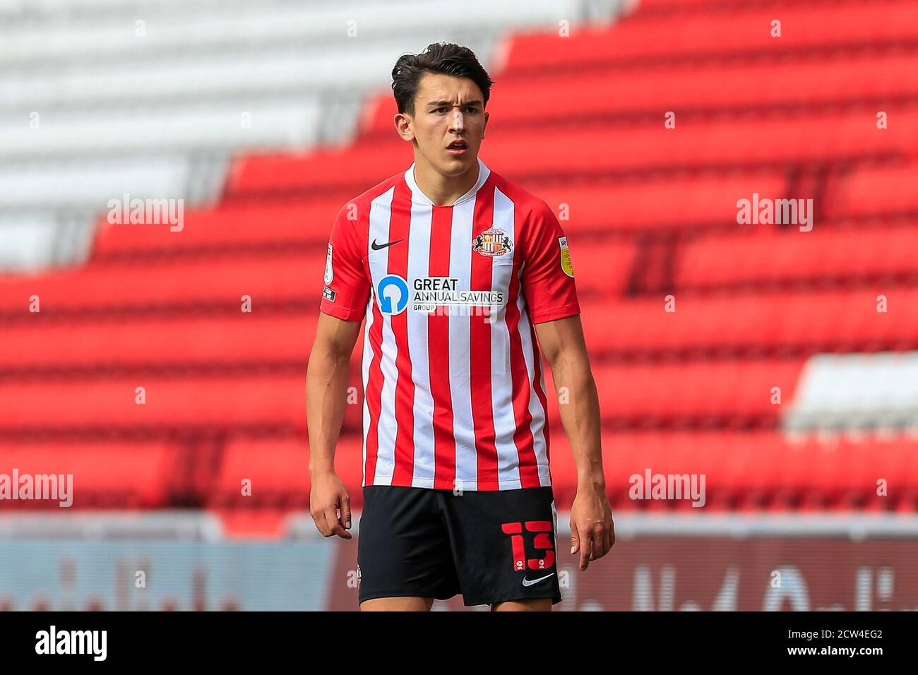 Luke O'Nien (13) of Sunderland in action Stock Photo - Alamy