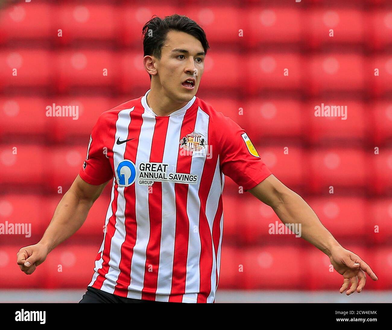 Luke O'Nien (13) of Sunderland in action Stock Photo - Alamy