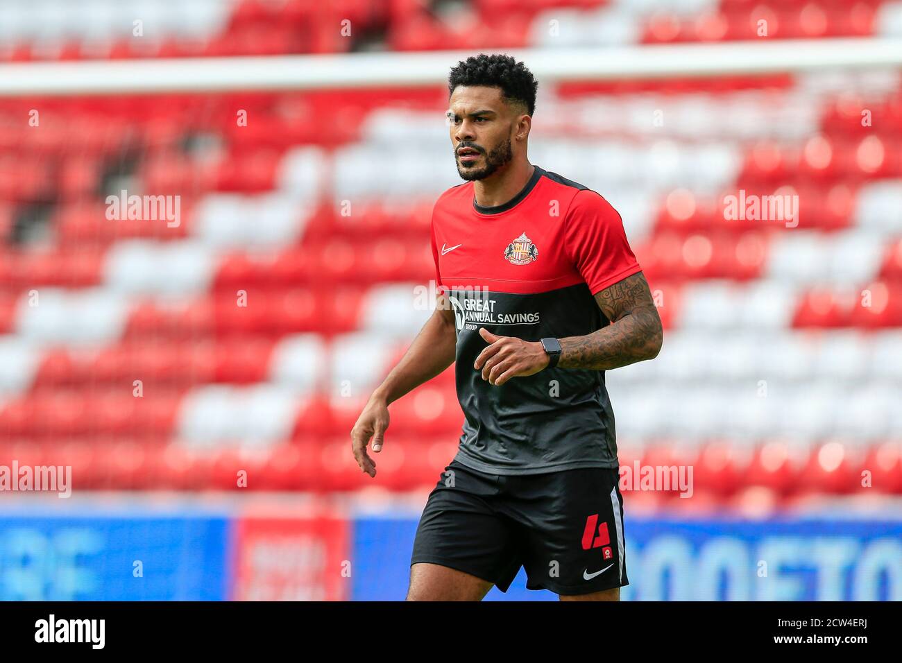 Jordan Willis (4) of Sunderland during the pre-game warmup Stock Photo ...