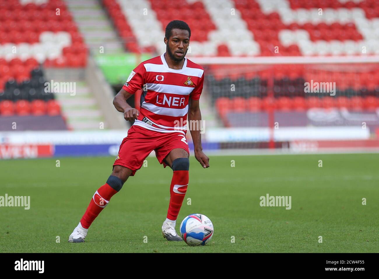 Cameron John (24) of Doncaster Rovers in action during the game Stock ...