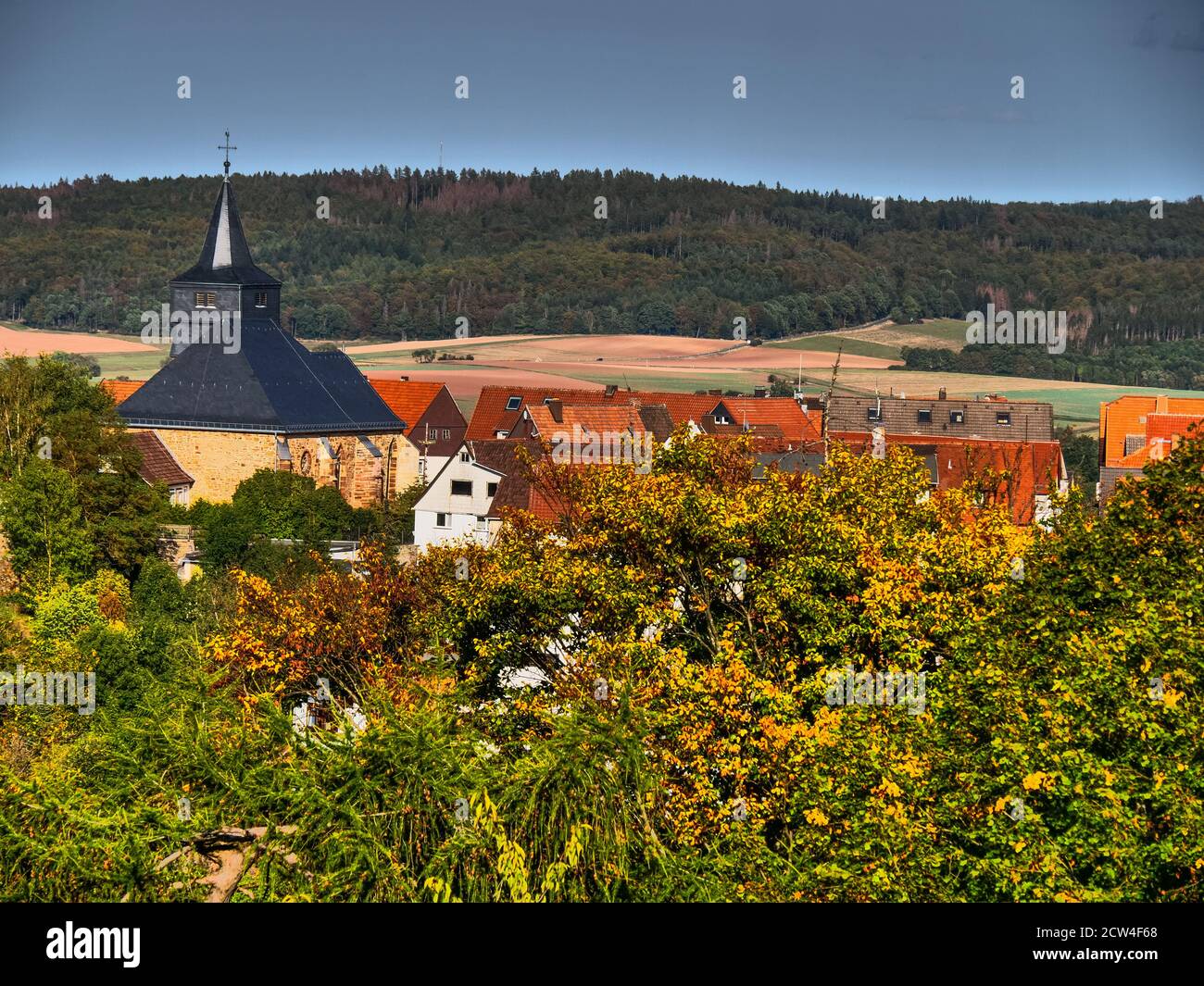 the edersee and the city of waldeck Stock Photo - Alamy