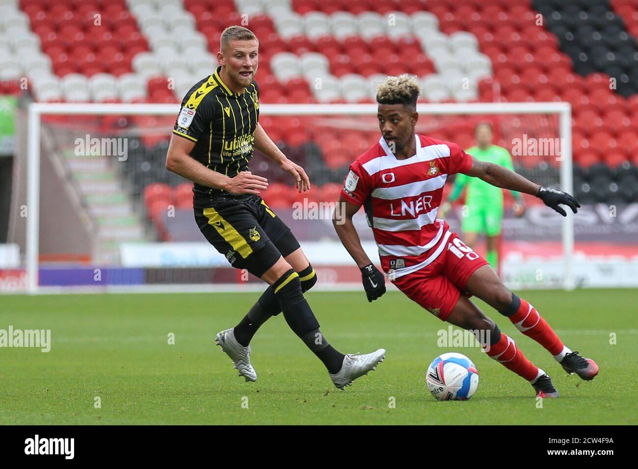 Jason Lokilo (10) of Doncaster Rovers in action Stock Photo - Alamy