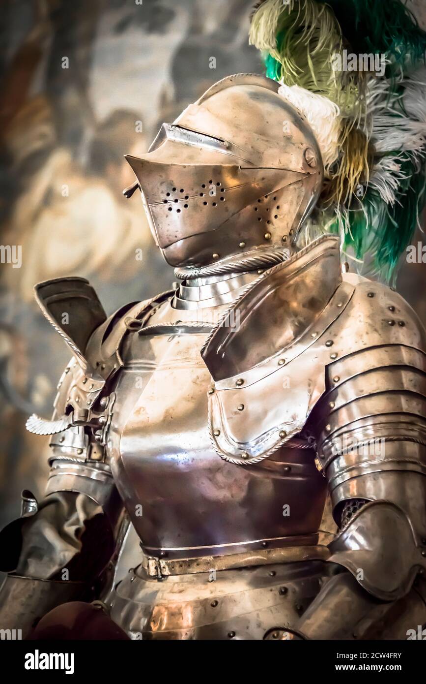 SAINT-PETERSBURG, RUSSIA - MAY 5, 2017: Knight's armor in the Knight's ...