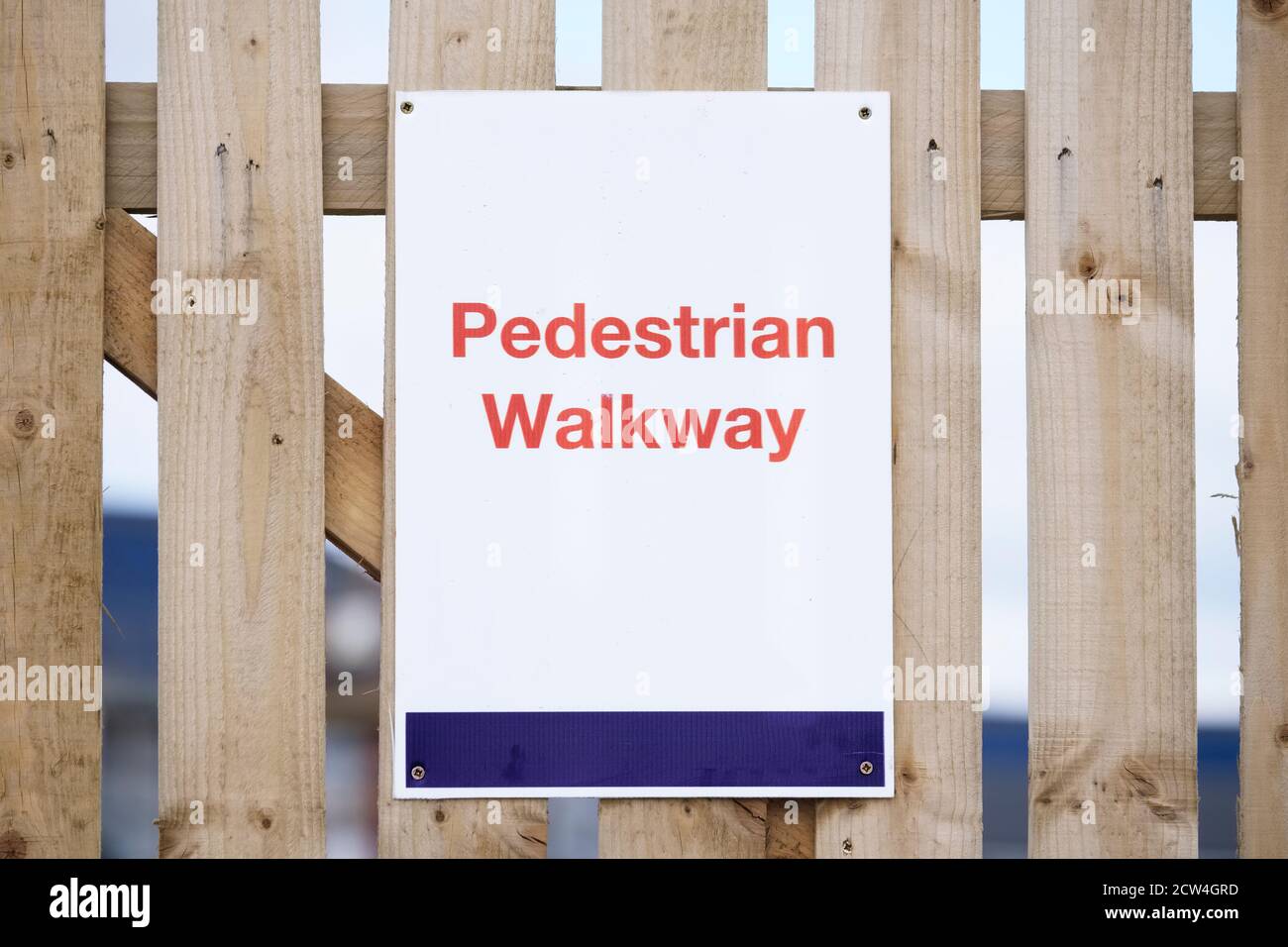 Construction walkway sign hi-res stock photography and images - Alamy
