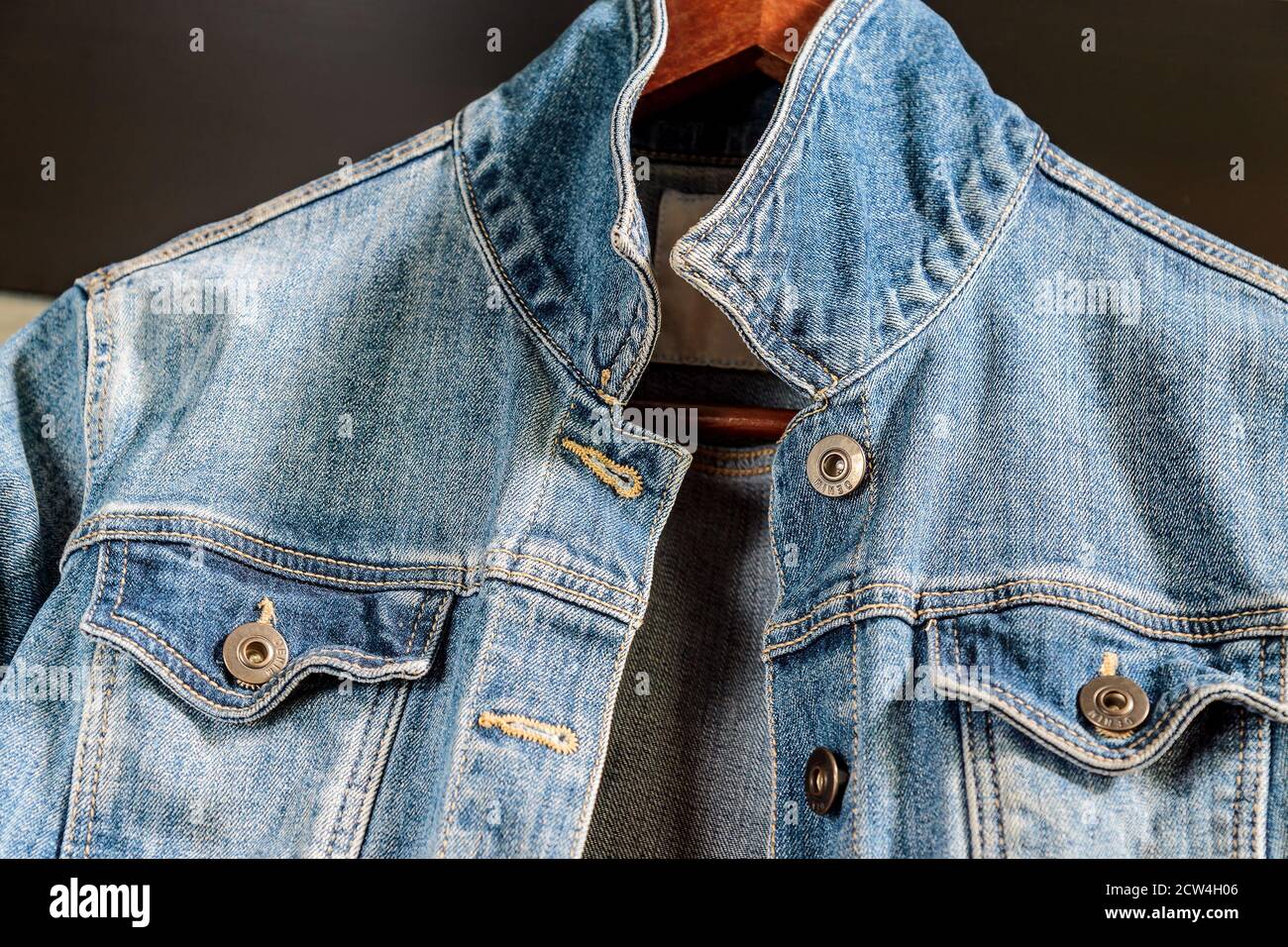 Faded denim jacket hi-res stock photography and images - Alamy