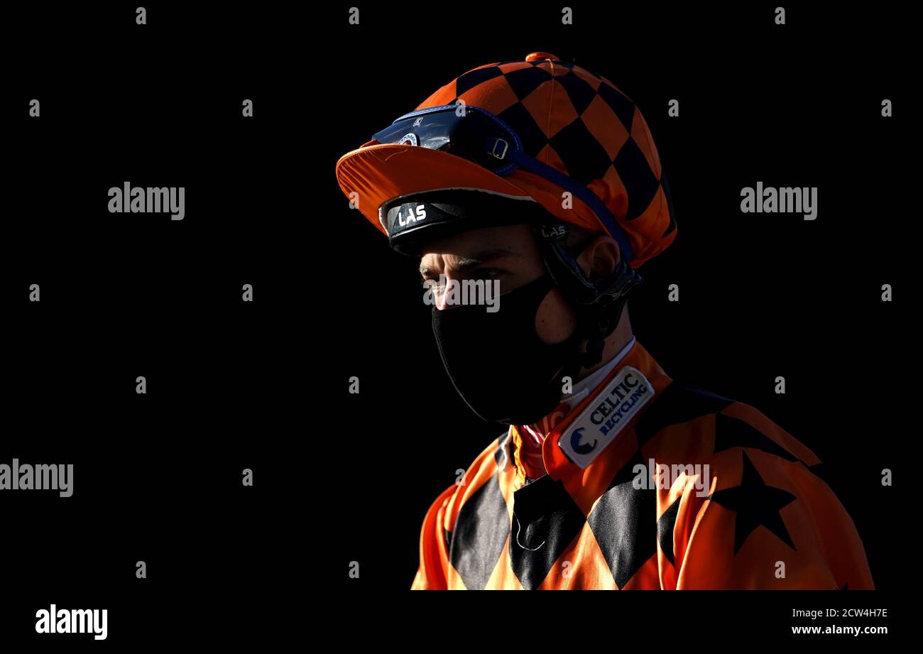Jockey Tyler Heard at Nottingham Racecourse Stock Photo - Alamy