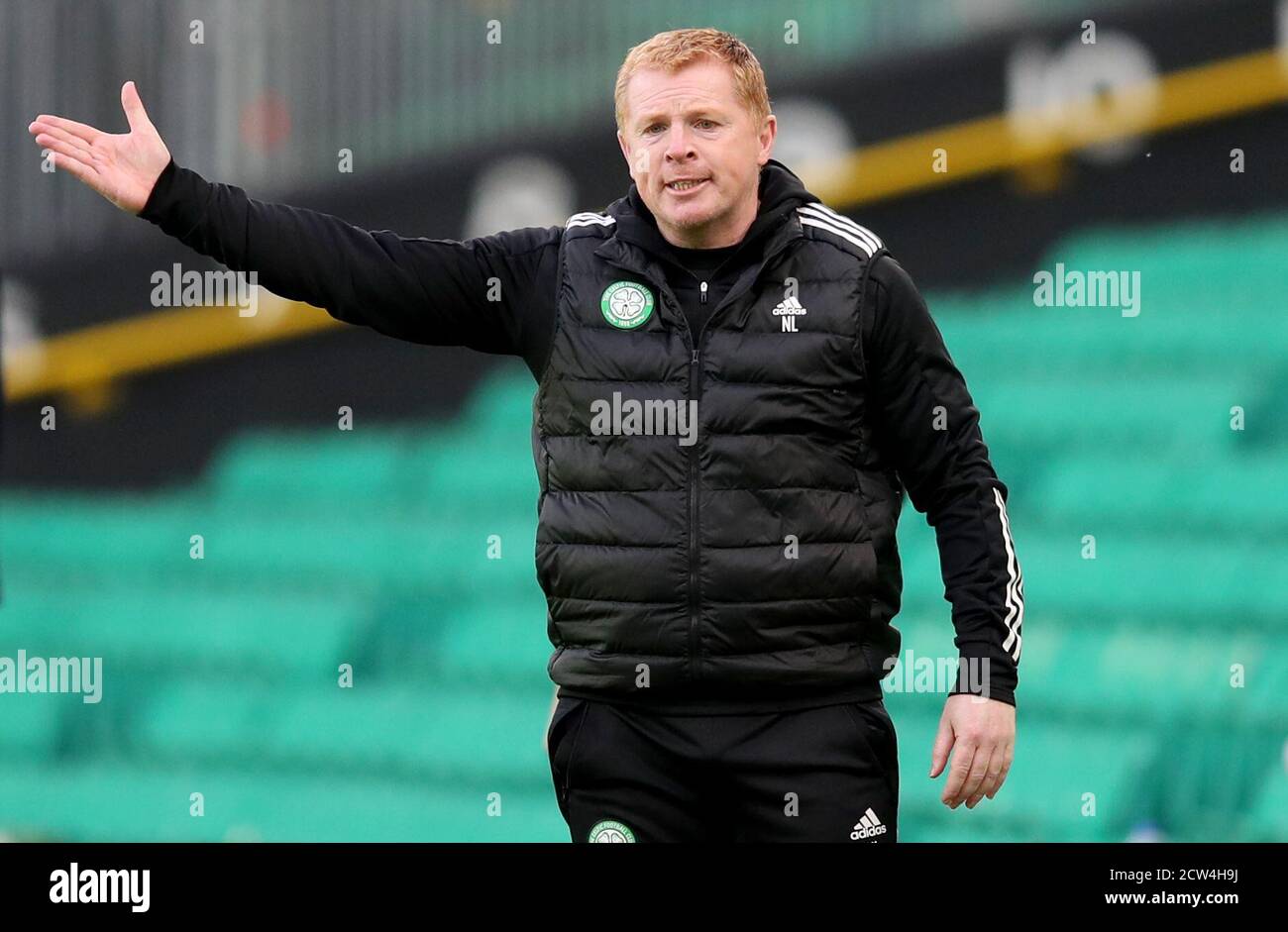 Celtic manager Neil Lennon during the Scottish Premiership match at ...