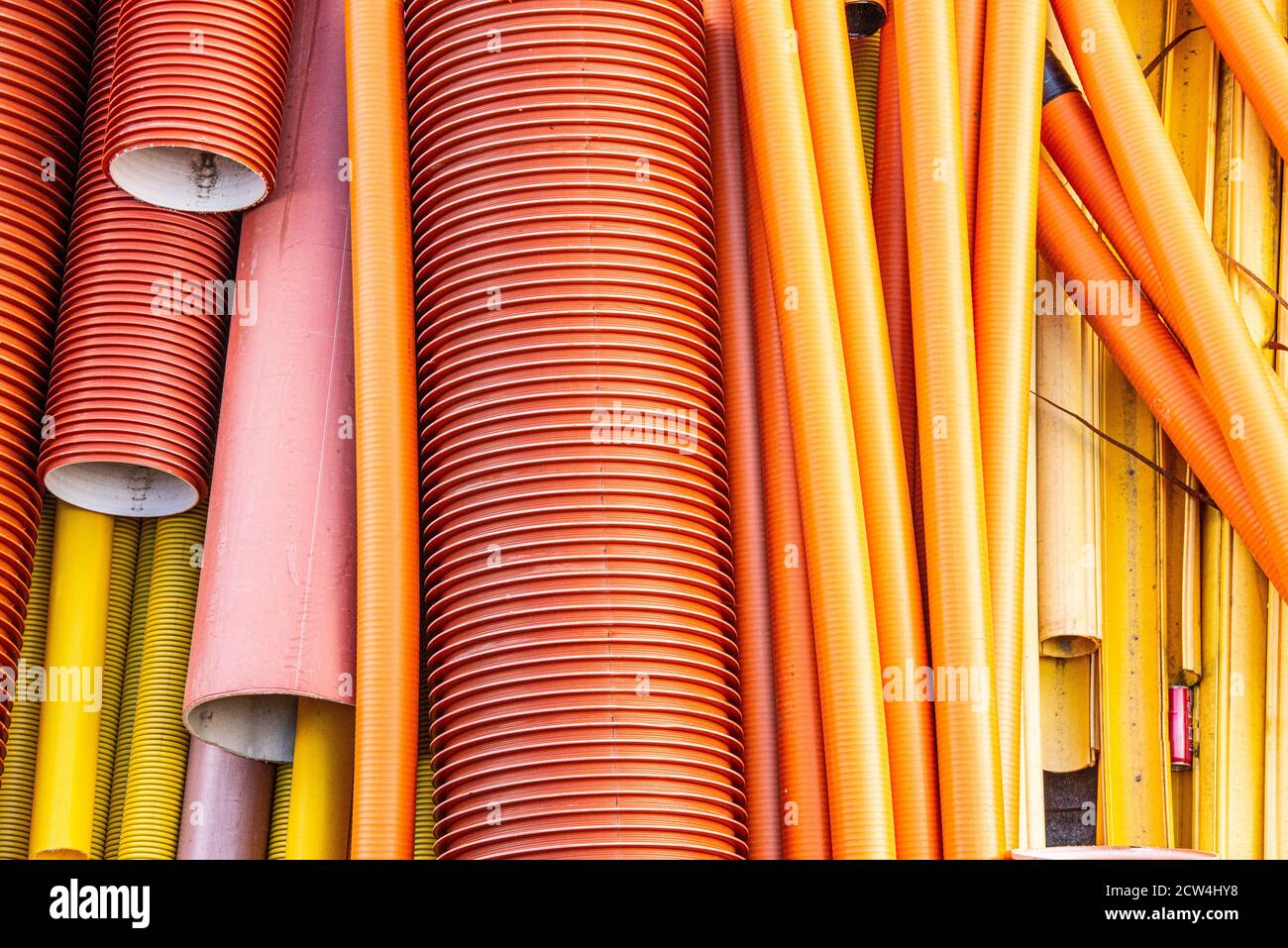 Red pvc drainage pipes hi-res stock photography and images - Alamy