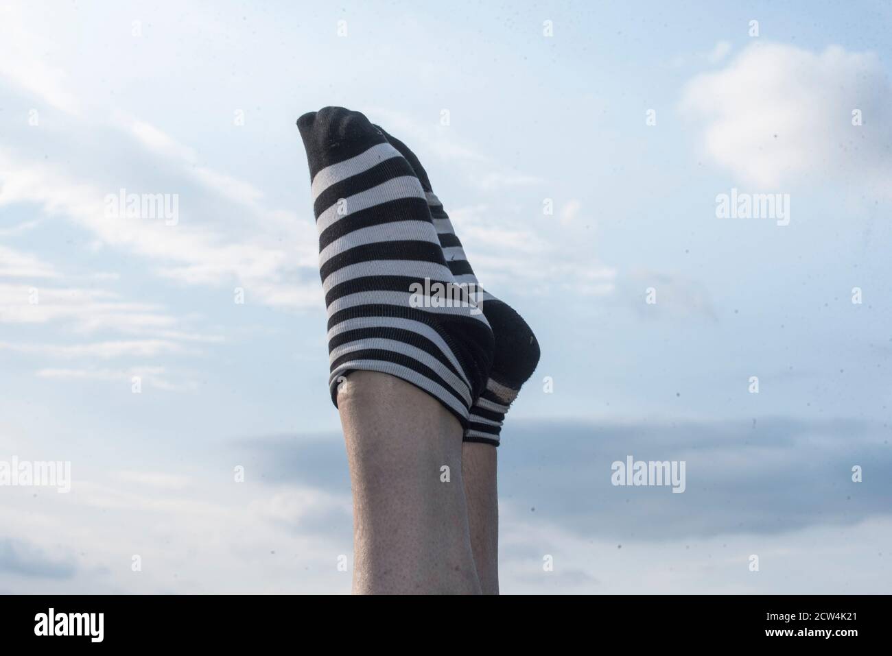 Legs feet without shoes on hi-res stock photography and images - Alamy
