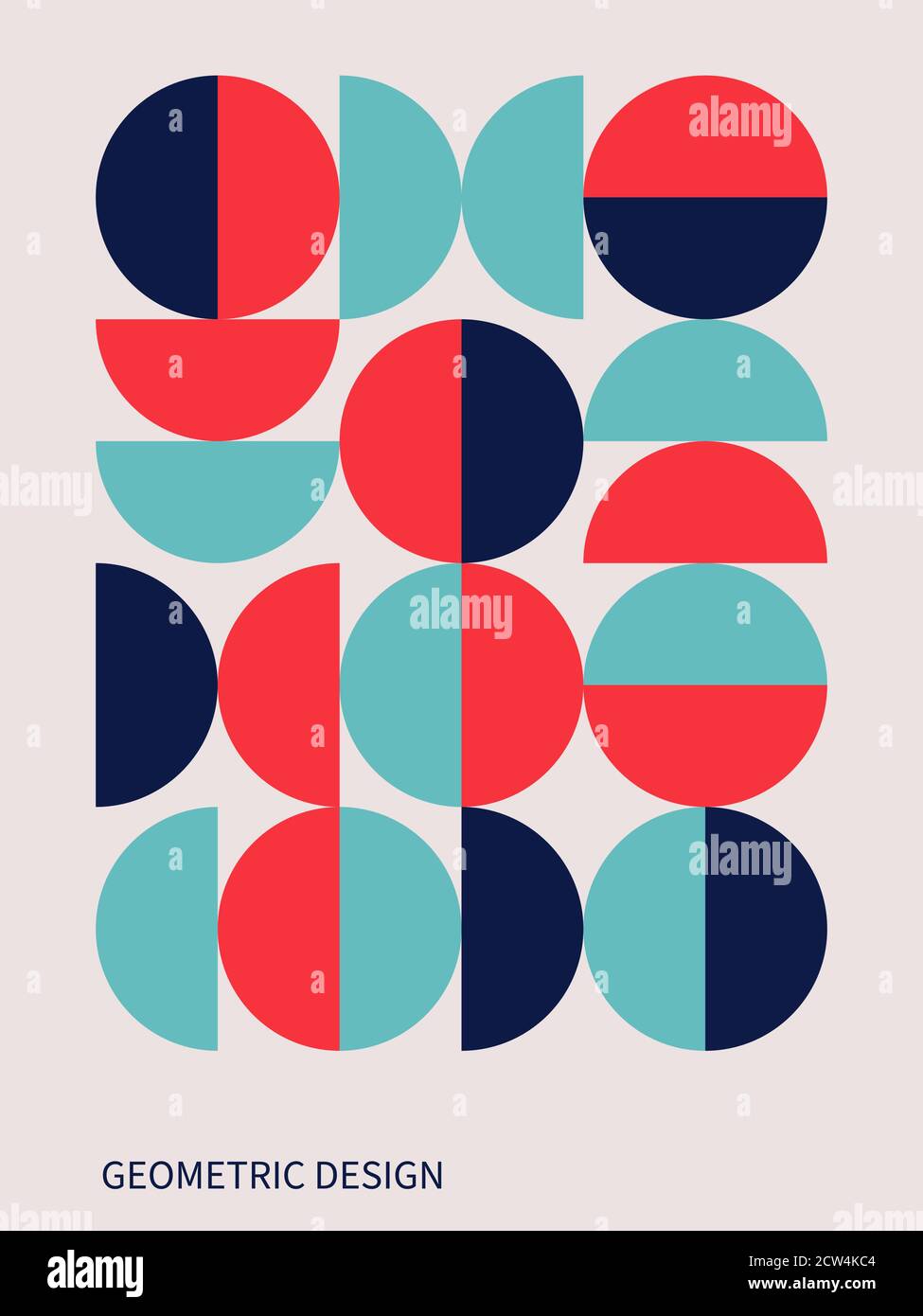 Trendy bauhaus pattern. Bauhaus poster. Vector geometric abstract ...