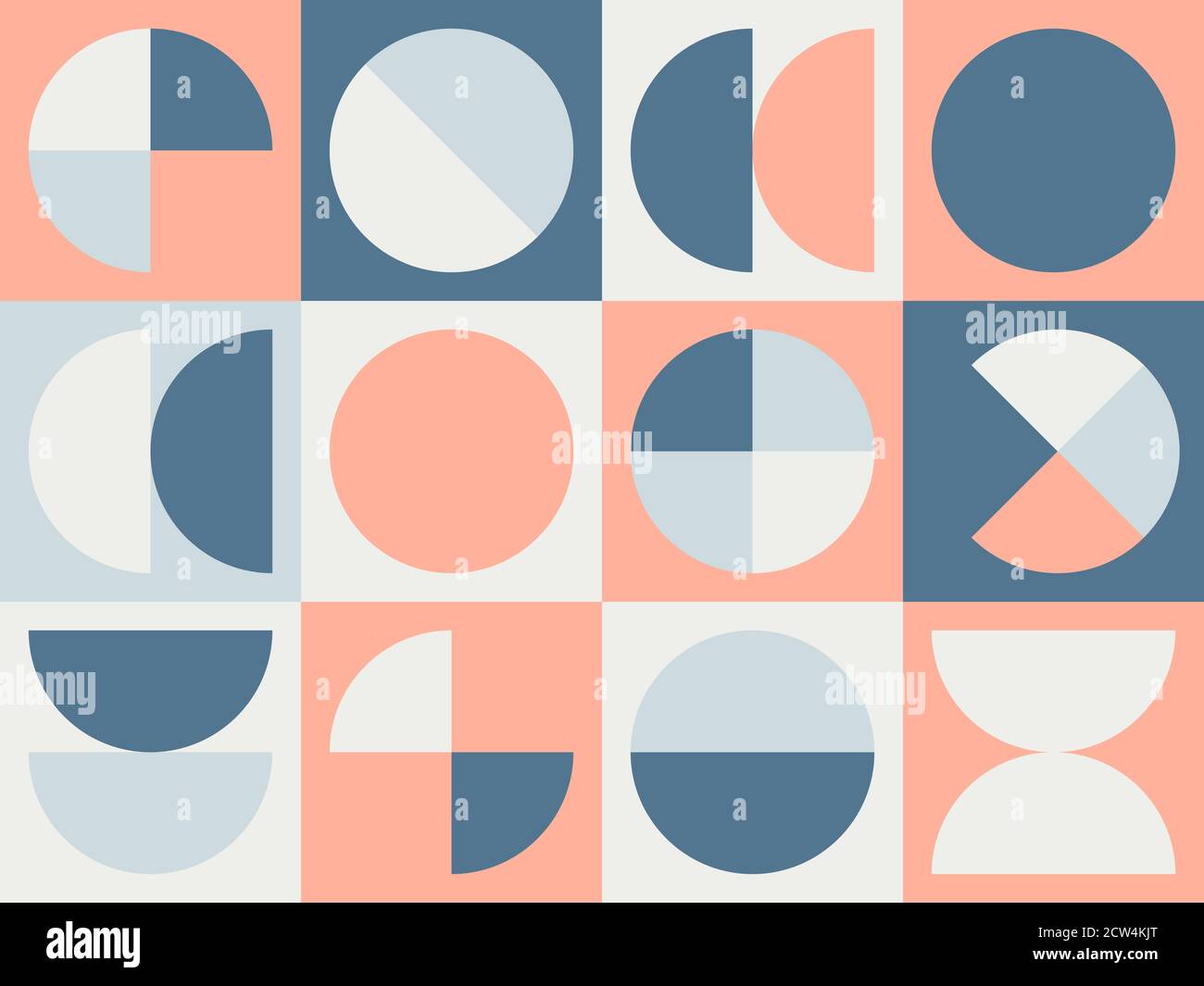 Trendy bauhaus pattern. Bauhaus poster. Vector geometric abstract ...