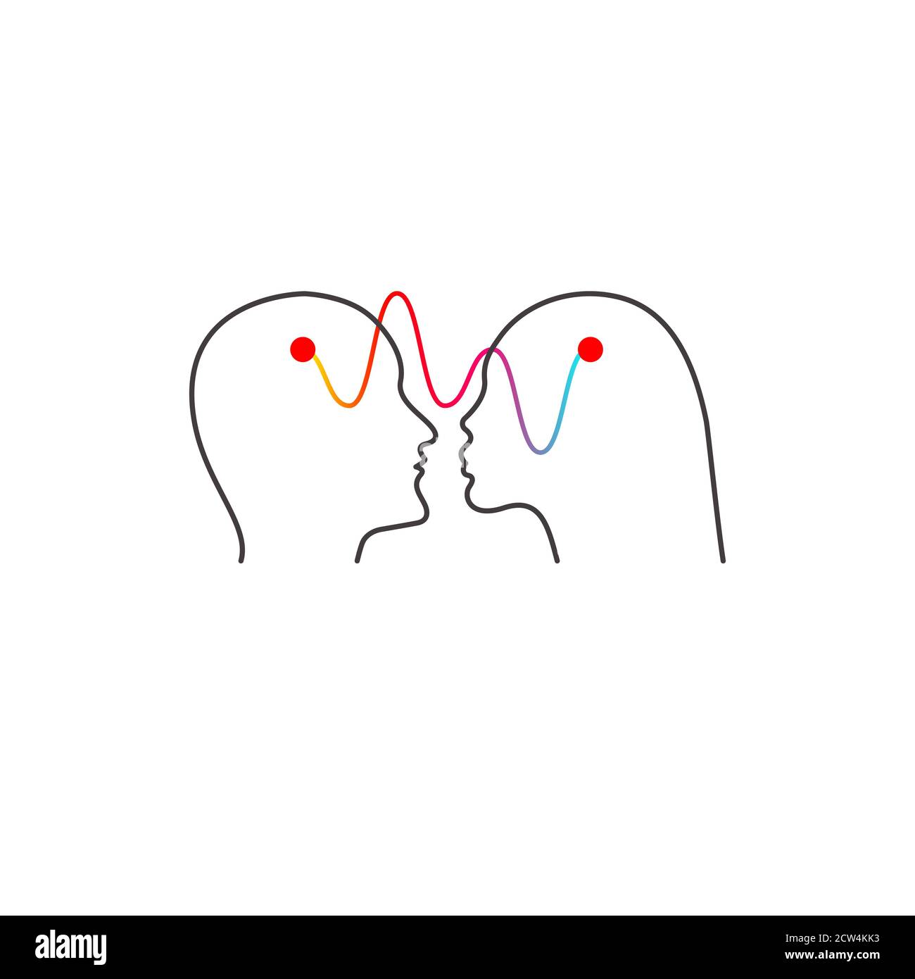 Relationships between man and woman, interpersonal communication Stock ...