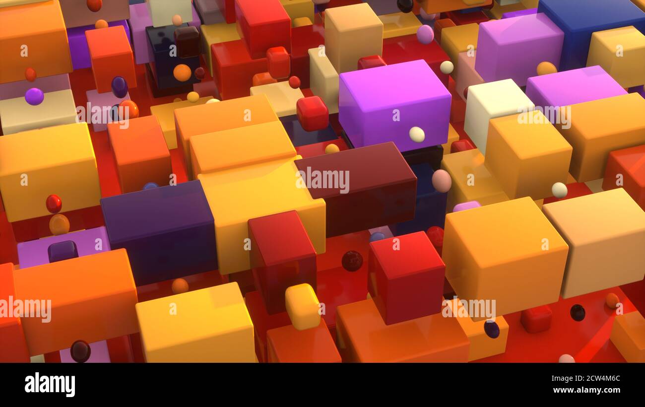 3d render. Abstract colorfully background illustration Stock Photo - Alamy