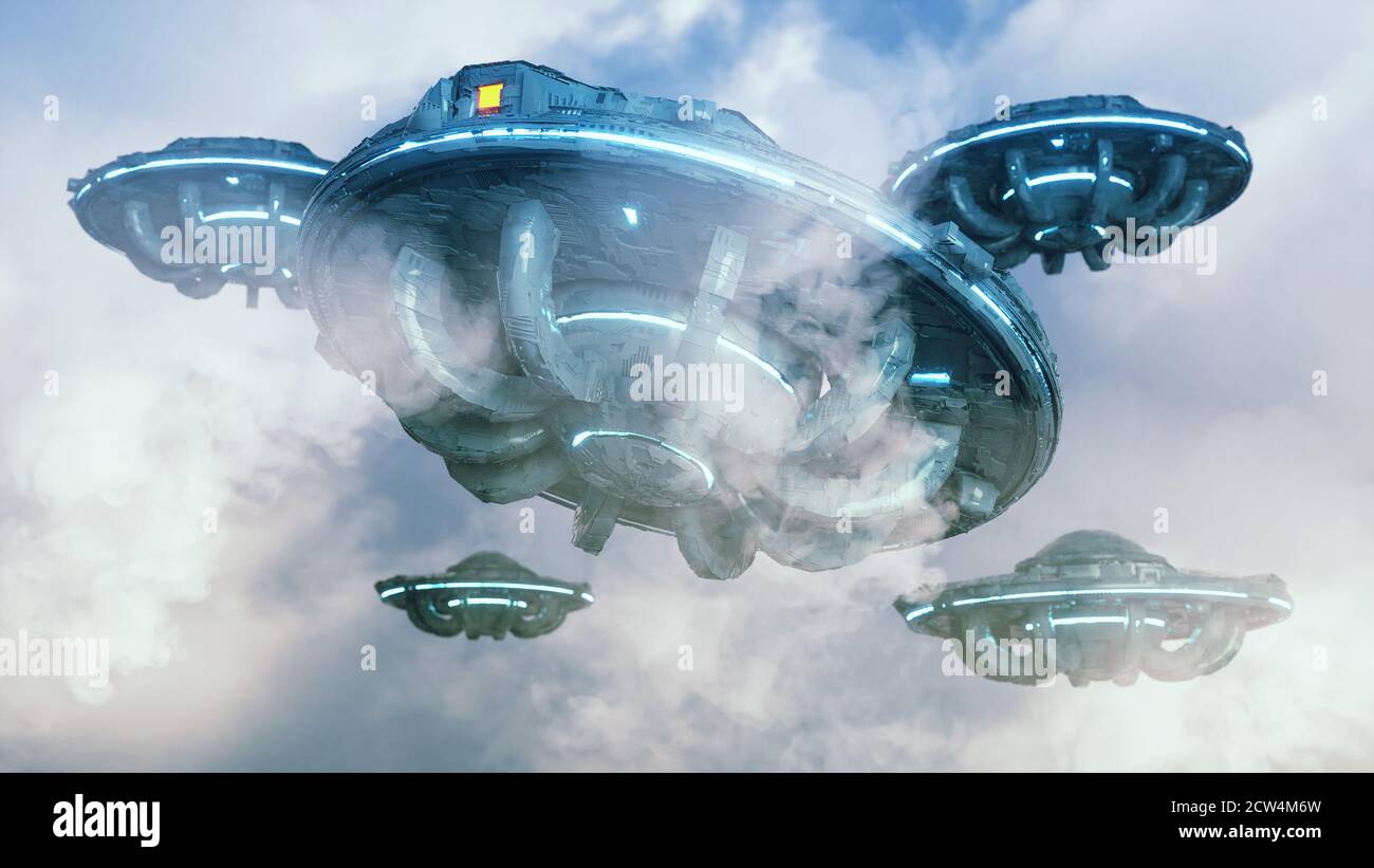 3d render. Spaceship concept design Stock Photo - Alamy