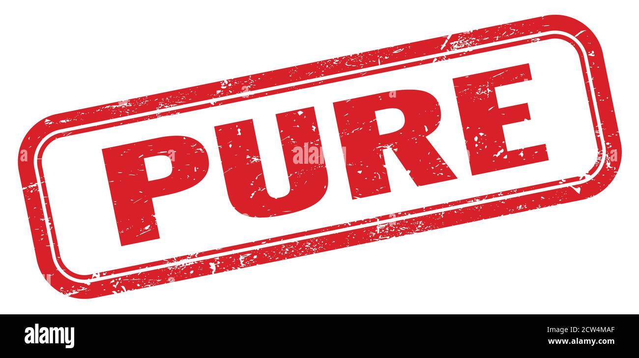 PURE red grungy rectangle stamp sign Stock Photo - Alamy