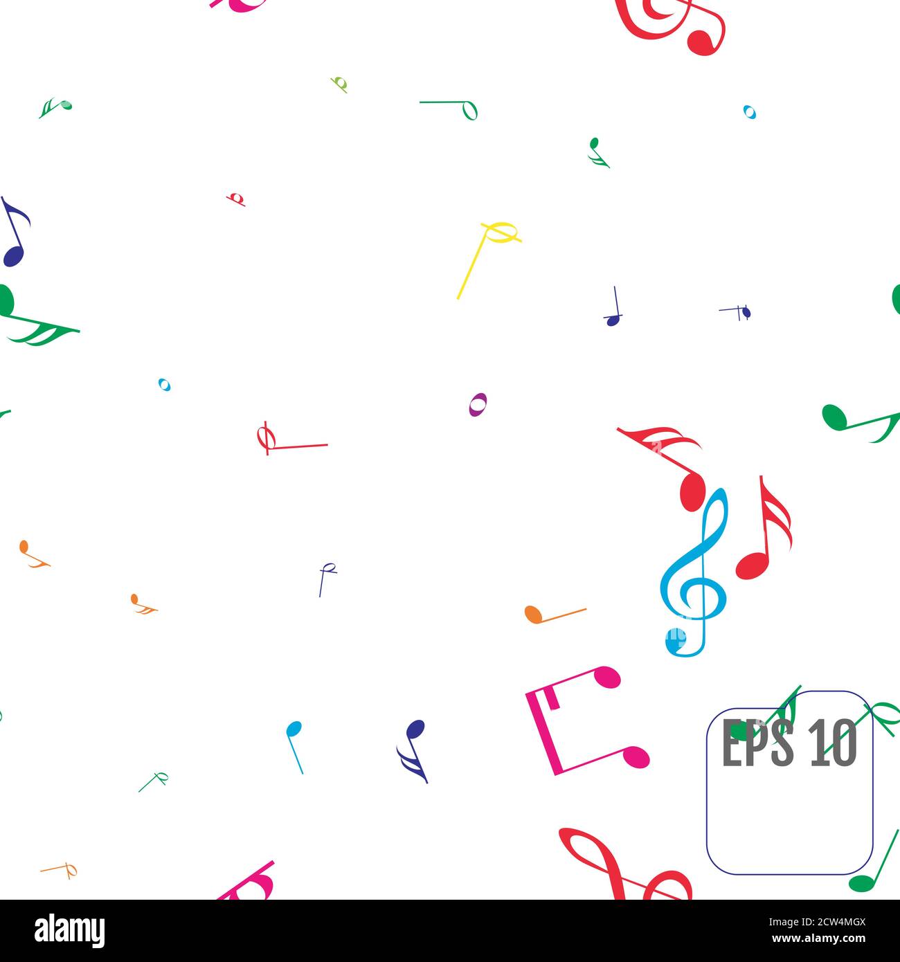 Abstract background colorful music notes Stock Vector Images - Alamy