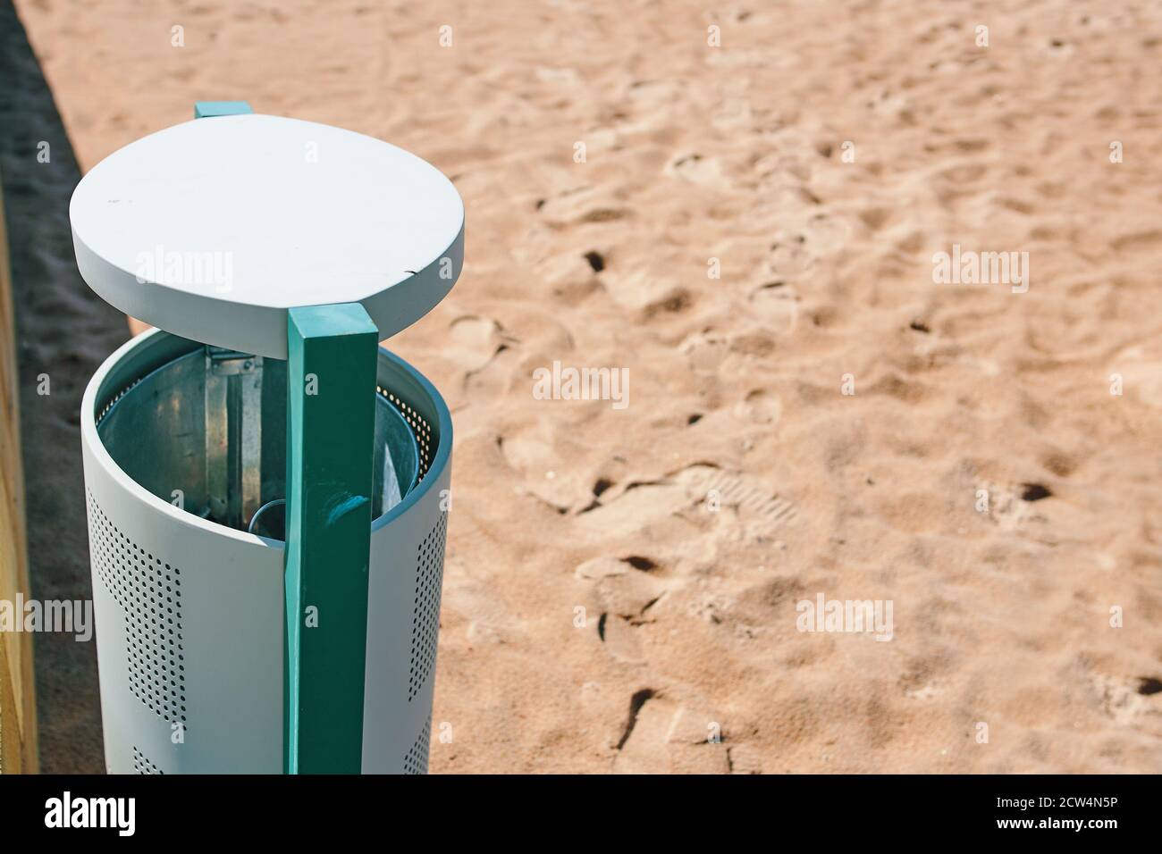 Stationary iron tank for waste. Maintaining cleanliness in the ...