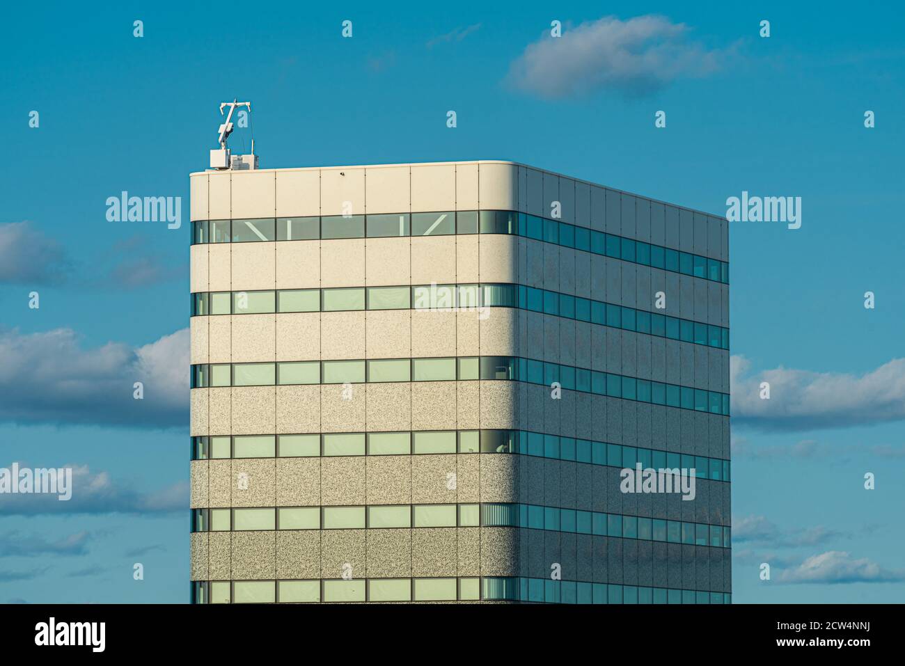 Top of a office high rise building Stock Photo - Alamy