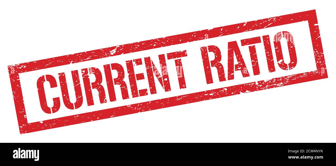 CURRENT RATIO red grungy rectangle stamp sign Stock Photo - Alamy
