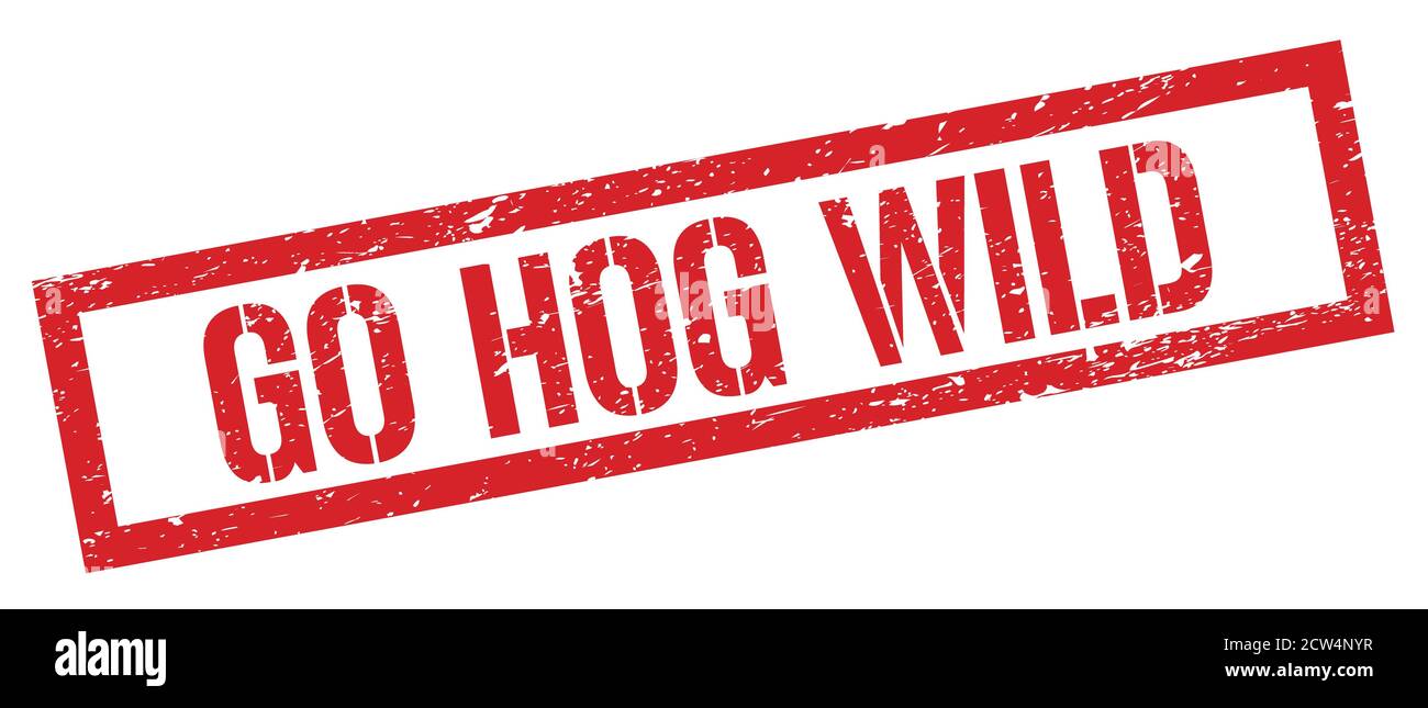 Go hog wild text hi-res stock photography and images - Alamy