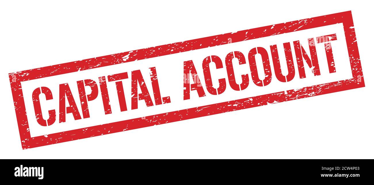 CAPITAL ACCOUNT red grungy rectangle stamp sign Stock Photo - Alamy