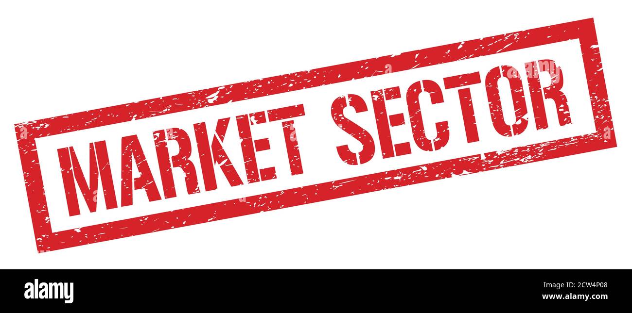 MARKET SECTOR red grungy rectangle stamp sign Stock Photo - Alamy