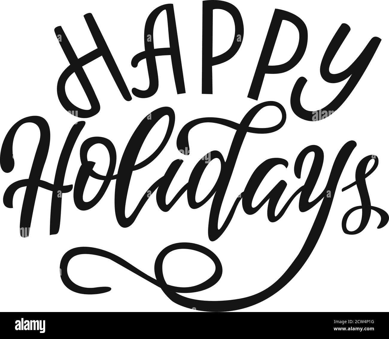 Composition happy holidays text Stock Vector Images - Alamy
