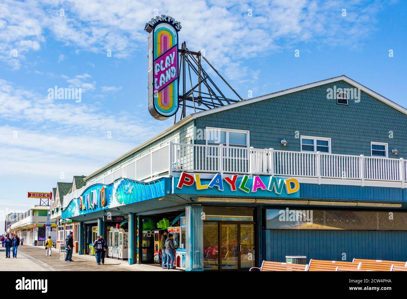 Ocean City, Maryland, Early Spring, Playland Arcade Stock Photo - Alamy