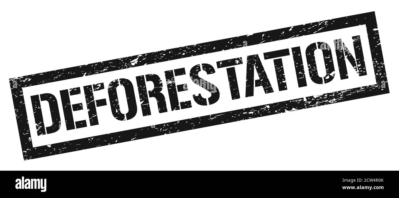 Deforestation stamp Black and White Stock Photos & Images - Alamy