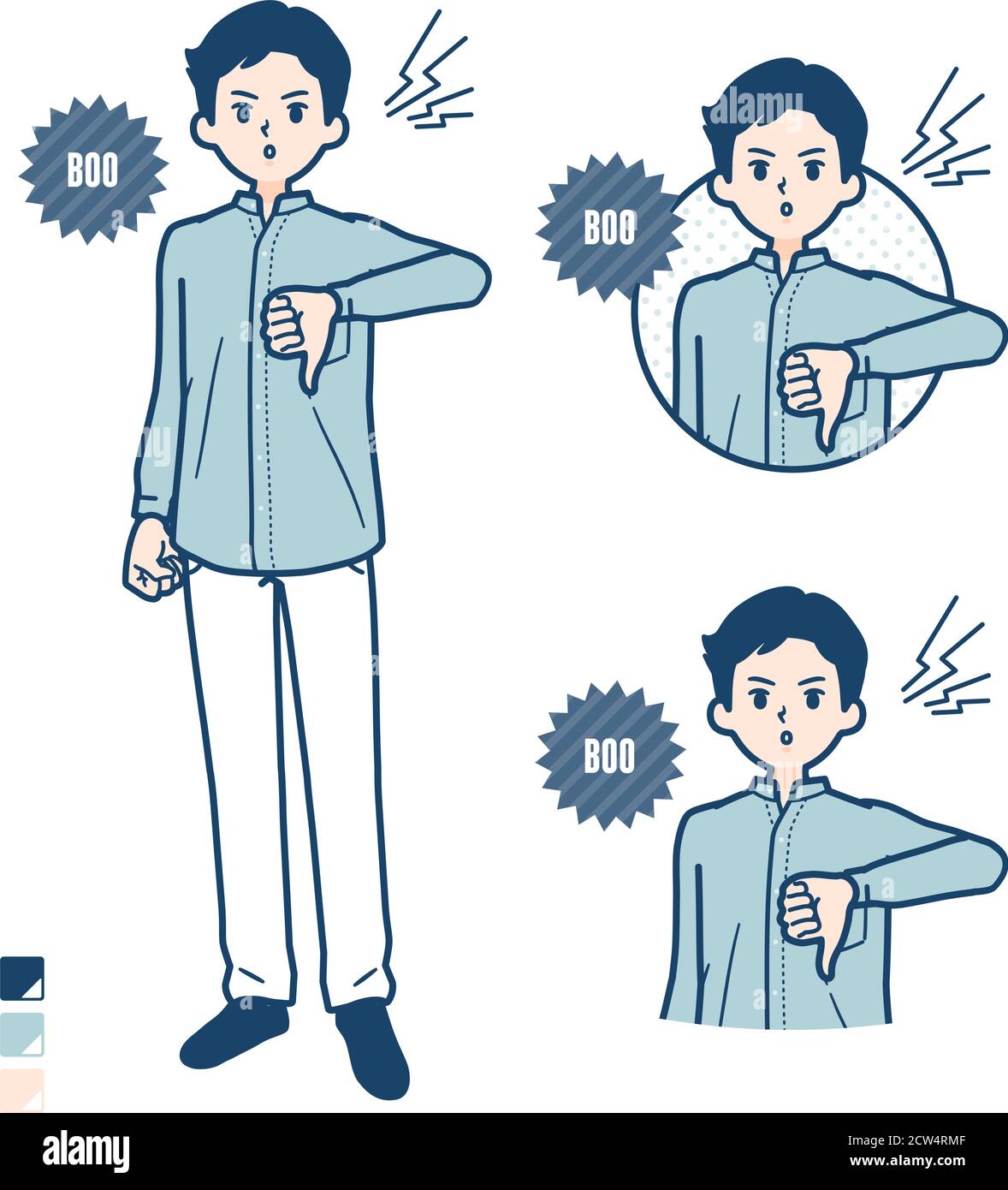 Angry man standing in line Stock Vector Images - Alamy