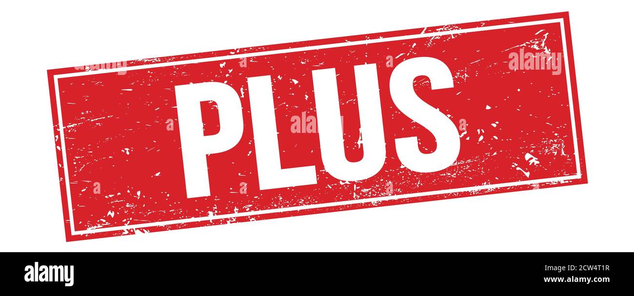 Plus text on red hi-res stock photography and images - Alamy