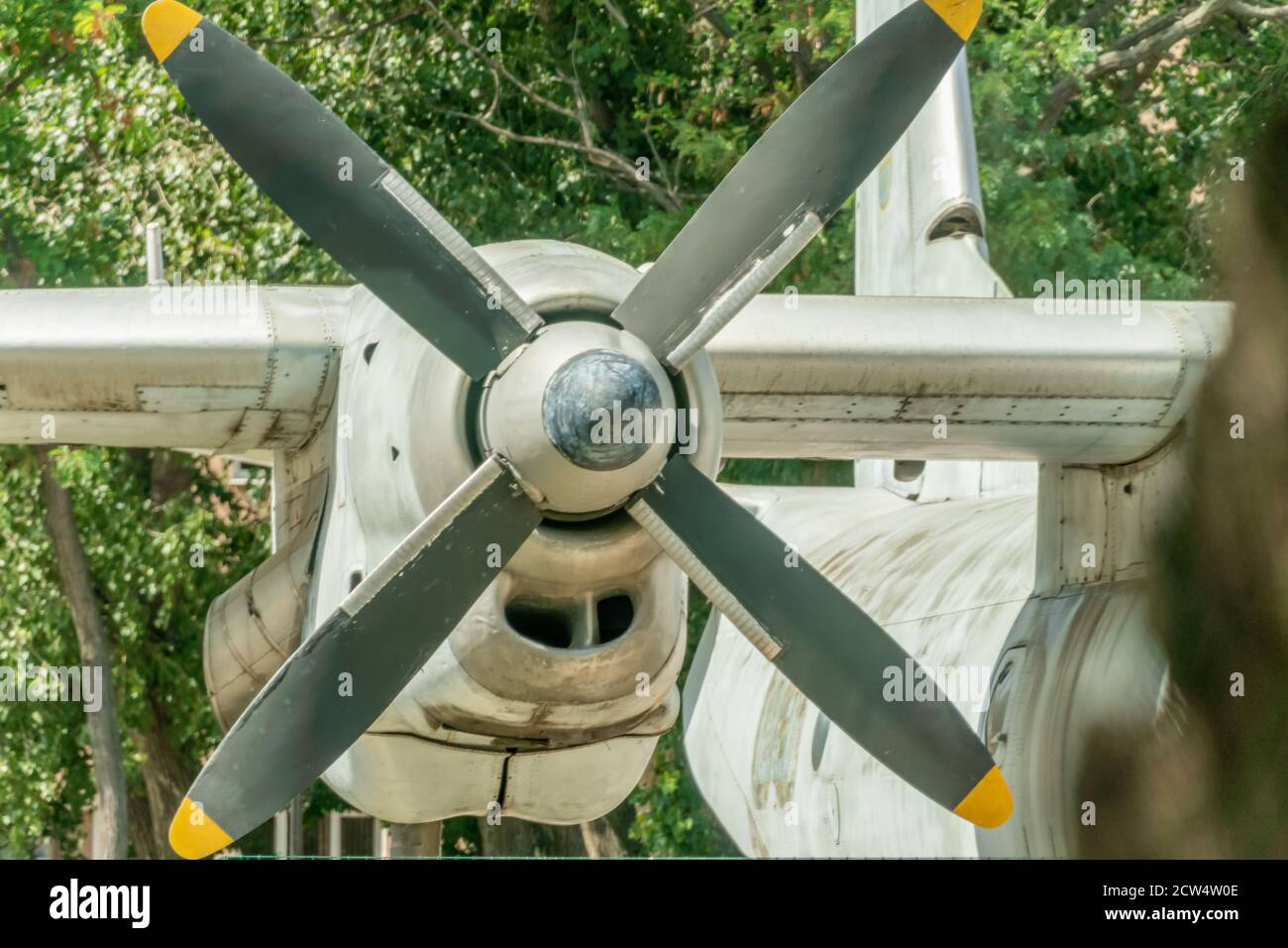 Close - up of the blades of the old aircraft Stock Photo - Alamy
