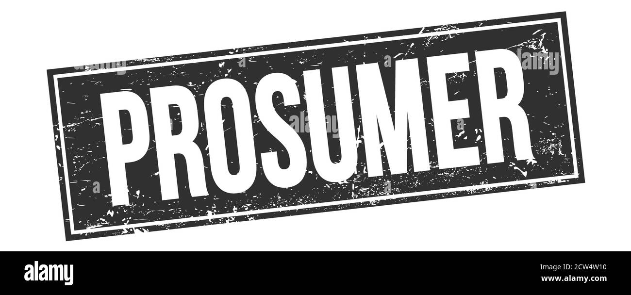 PROSUMER text on black grungy rectangle stamp sign Stock Photo - Alamy