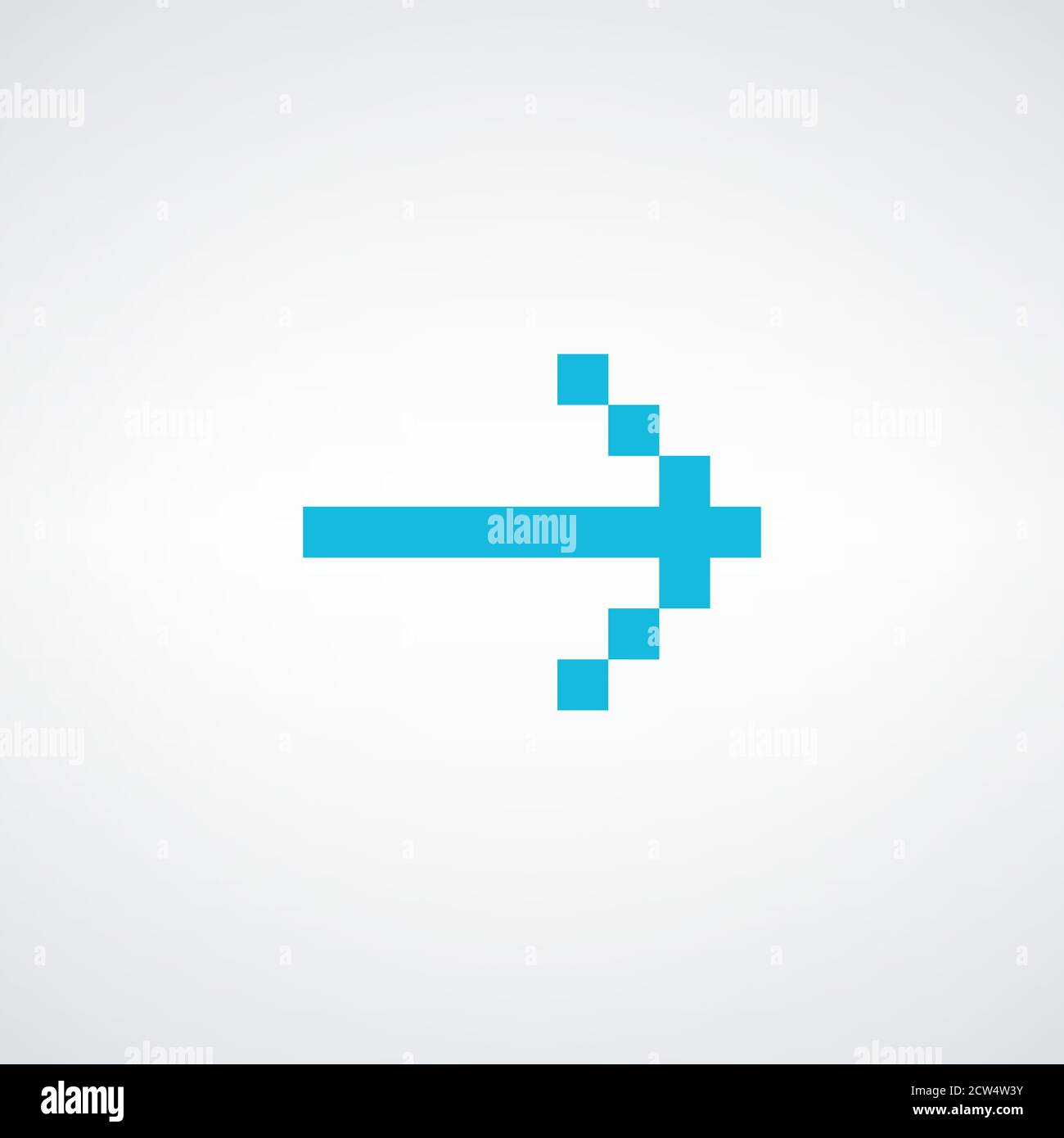 Pixel art design of the arrow right. Stock vector illustration isolated ...