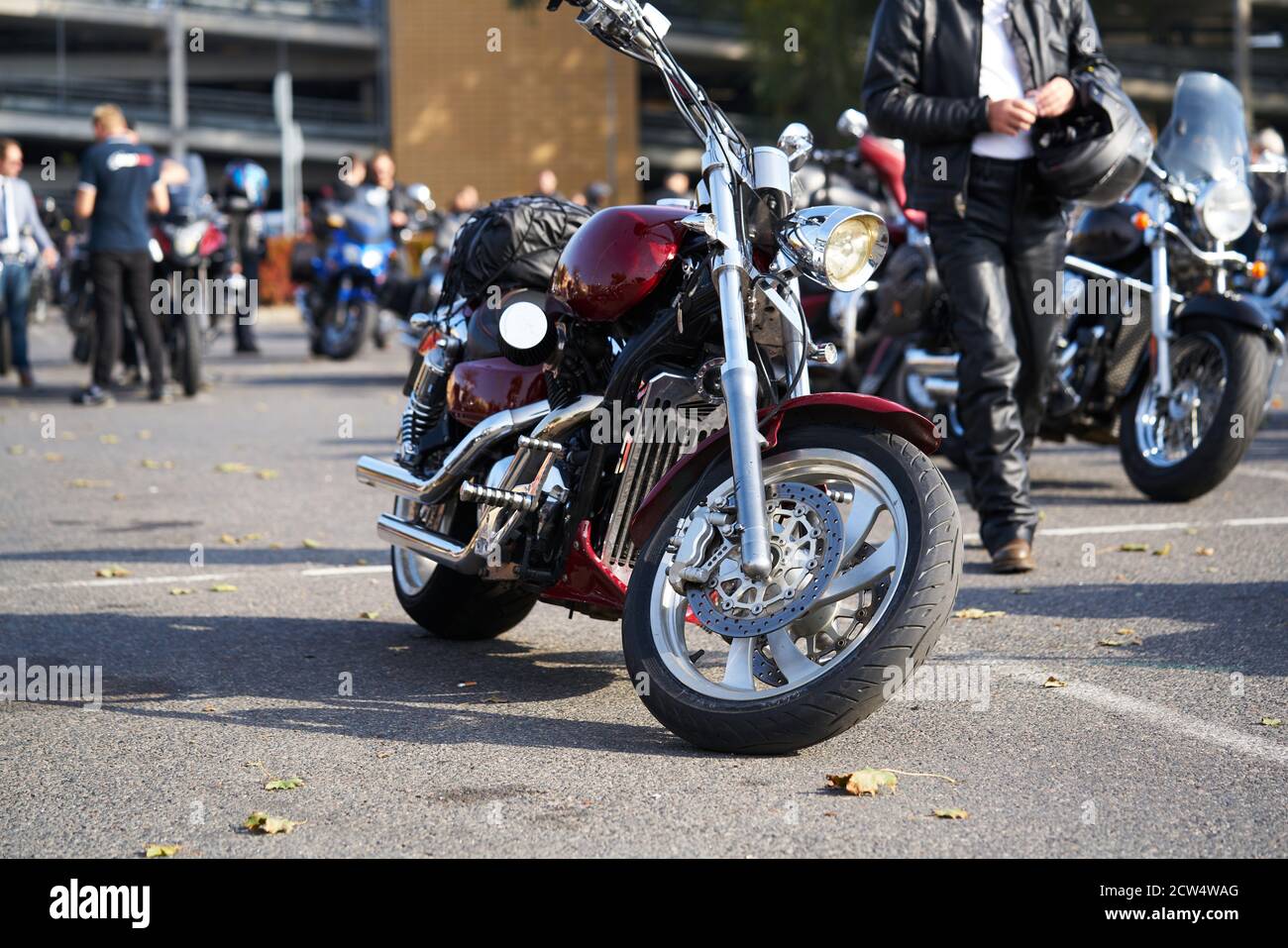 Driving a motorcycle in a sunny day Stock Photo - Alamy